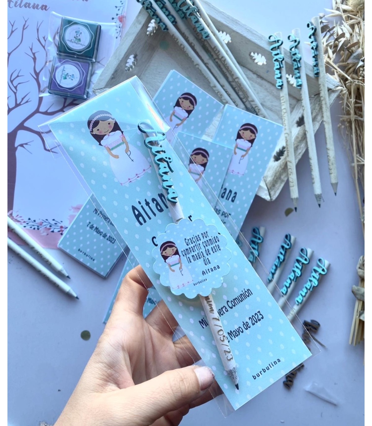 Marcapáginas con lápiz